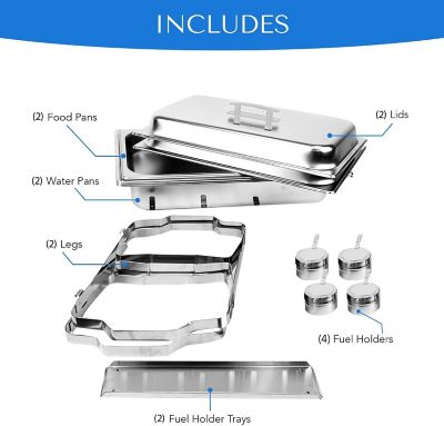 Alpha Living Stainless Steel Chafing Dish Buffet Set, 2 Pack at Tractor ...