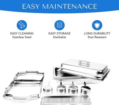 Alpha Living Stainless Steel Chafing Dish Buffet Set, 2 Pack at Tractor ...