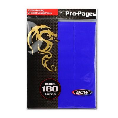 BCW 10 Side Loading 9-Pocket Pro Binder Pages - Blue at Tractor Supply Co.