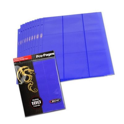 BCW 10 Side Loading 9-Pocket Pro Binder Pages - Blue at Tractor Supply Co.