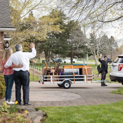 Stirling 4 ft. x 8 ft. Galvalume Rail Side Kit Trailer with 12 in ...