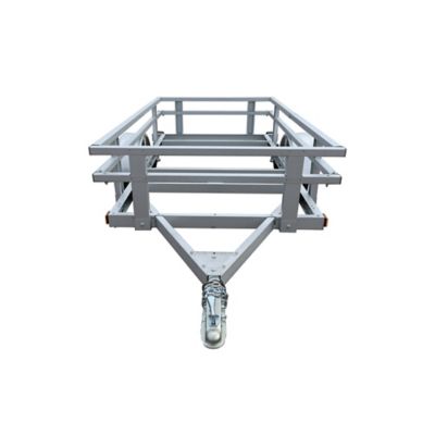 Stirling 4 ft. x 8 ft. Galvalume Rail Side Kit Trailer with 12 in ...