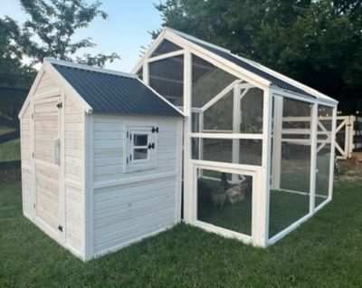 Zylina Modern Nesting & Roosting House, 10 Chicken Capacity, Poultry ...