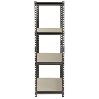 Muscle Rack 4-Tier 36 in. x 18 in. x 60 in. Shelving Unit, Silver Vein ...