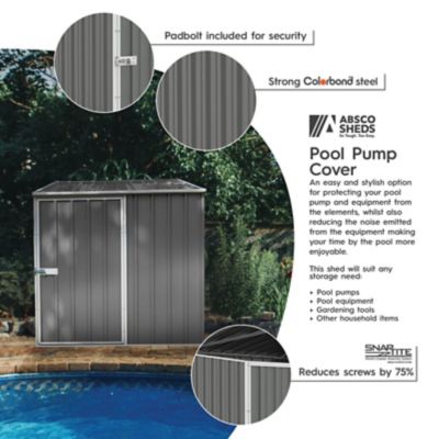 ABSCO 5 ft. x 5 ft. Utility Multi-Purpose Metal Pool Pump Shed ...
