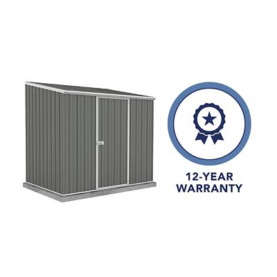 ABSCO 7.5 ft. x 5 ft. Space Saver Metal Garden Shed, Woodland Gray at ...
