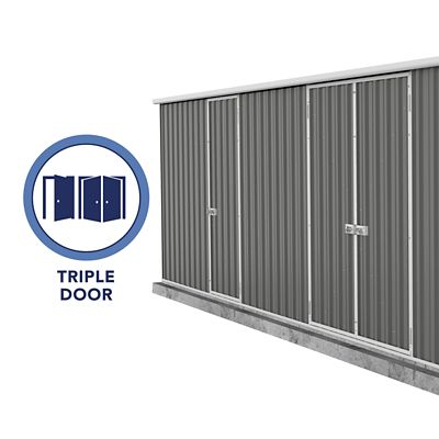 ABSCO 20 ft. x 10 ft. Utility Workshop Metal Shed, Woodland Gray at ...