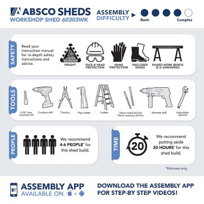 ABSCO 20 ft. x 10 ft. Utility Workshop Metal Shed, Woodland Gray at ...