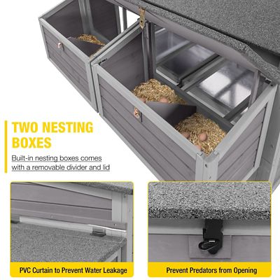 Aivituvin Extra-Large Wooden Chicken Tractor, 8 to 10 Chicken Capacity ...