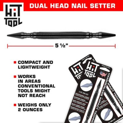 HIT Tool 1/32 & 2/32 in. Combination Spring Loaded Hammerless Nail Set ...