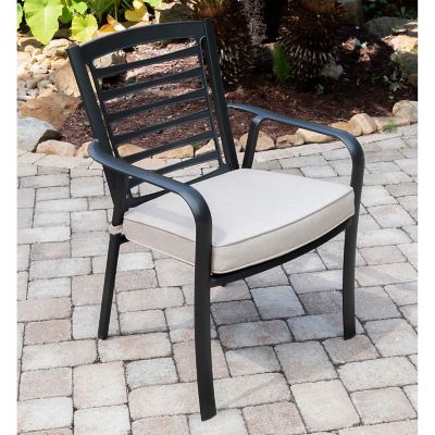 Hanover Pemberton 3 pc. Commercial-Grade Bistro Set With 2 Cushioned ...