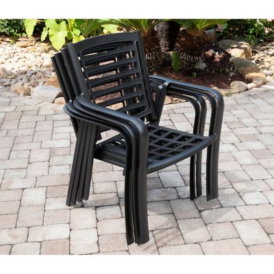 Hanover Pemberton 3 pc. Commercial-Grade Bistro Set With 2 Cushioned ...