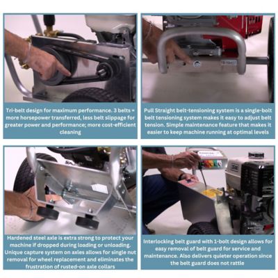 Pressure-Pro Eagle II Series 4000 PSI 4.0 GPM Gas Cold Water Belt ...