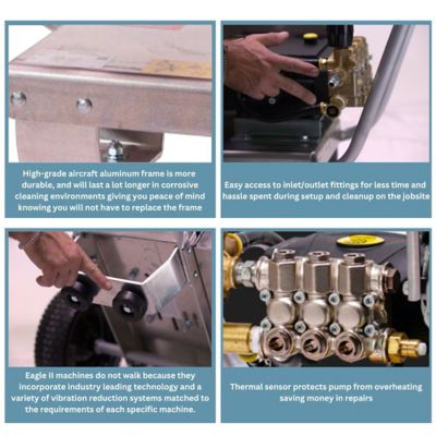 Pressure-Pro Eagle II Series 4000 PSI 4.0 GPM Gas Cold Water Belt ...