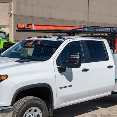 Buyers Products 1,000 lb. Capacity Black Service Body Ladder Rack, 15-1 ...