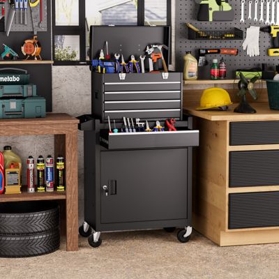 Veikous 5-Drawer Combination Tool Box Metal Tool Organizer with Rollers ...