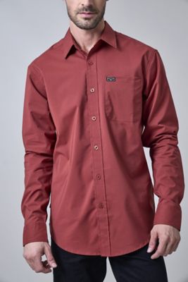 Kimes Ranch Men's Linville Button Up Long Sleeve Shirt, XL,Rust Red at ...