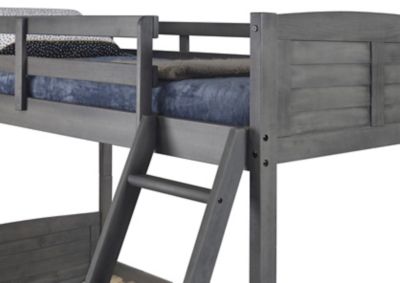 Donco Kids Louver Twin Over Full Antique Grey Bunkbed at Tractor Supply Co.