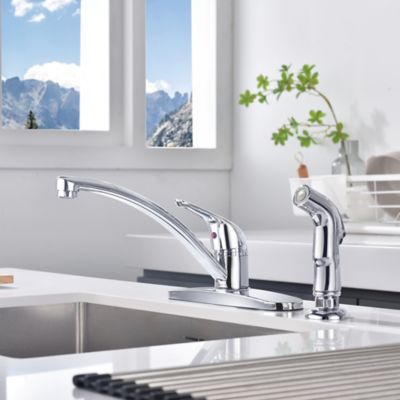 Ultra Faucets Nita Classic Single-Handle Standard Kitchen Faucet with ...