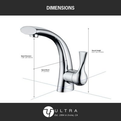 Ultra Faucets Twist Single-Handle Single Hole Bathroom Faucet Rust ...