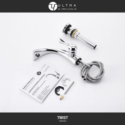 Ultra Faucets Twist Single-Handle Single Hole Bathroom Faucet Rust ...