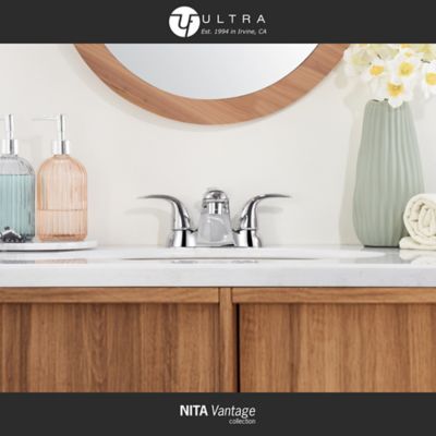 Ultra Faucets Nita Vantage 4 in. Centerset Double-Handle Bathroom ...