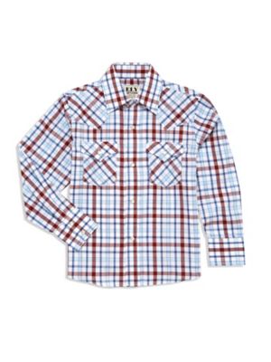 Ely Cattleman Long Sleeve Heritage Plaid Shirt, S,White at Tractor ...
