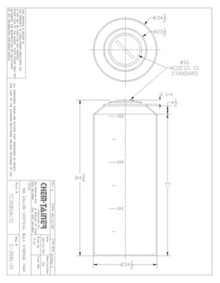Chem-Tainer 300 gal. 81 in. Vertical Plastic Water Tank, Black at ...