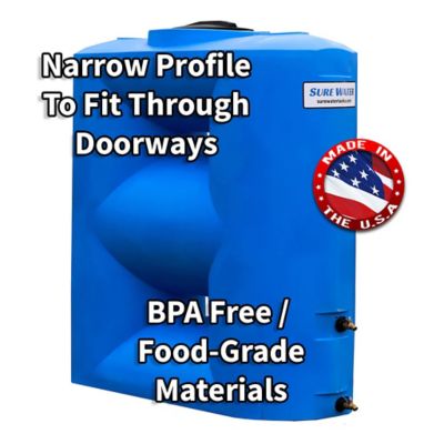 Sure Water 500 gal. Plastic Doorway Emergency Water Storage Tank at ...