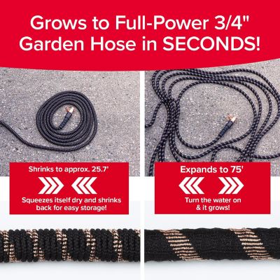 Pocket Hose Copper Bullet Expandable Hose Black, 75 ft. at Tractor ...