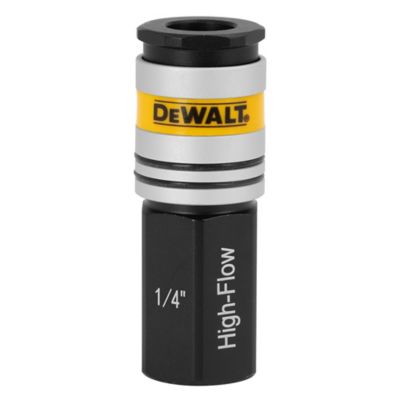 DeWALT 1/4 in. NPT High Flow Coupler and Plugs: 3 Male Plugs, 1 Female ...