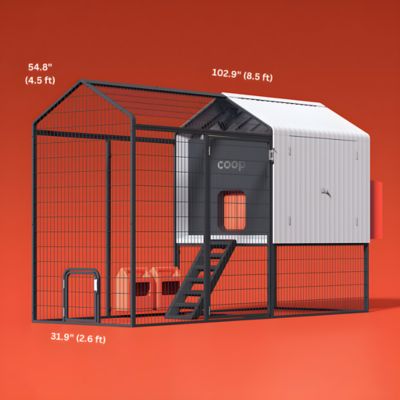 Coop The Smart Chicken Coop and Steel Run, 6 Chicken Capacity at ...