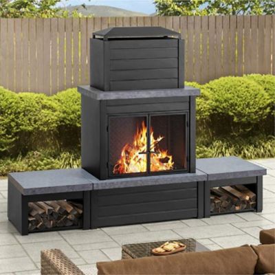 Sunjoy Outdoor Wood-Burning Steel Fireplace Set at Tractor Supply Co.