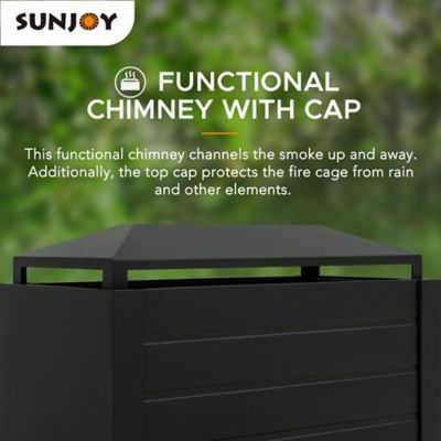 Sunjoy Outdoor Wood-Burning Steel Fireplace Set at Tractor Supply Co.