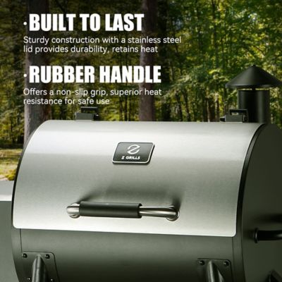 Z Grills 585 sq. in. Pellet Smoker, Durable Stainless Steel Lid, Easy ...