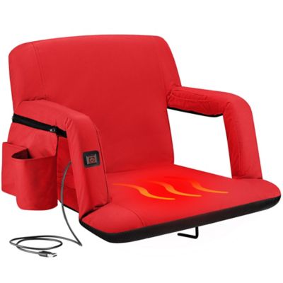Alpcour Reclining Waterproof Heated Stadium Seat with Extra Padding ...