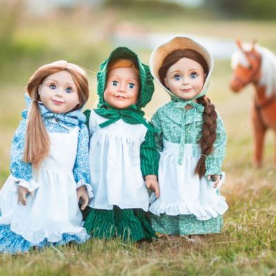 The Queen's Treasures Little House on the Prairie Blue Calico Dress for ...