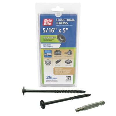 Grip-Rite Gr- 25 ct. 5/16 X 5 in. Structural Screws at Tractor Supply Co.