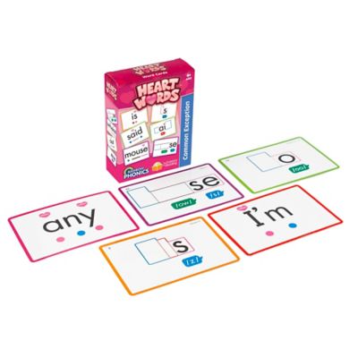 Junior Learning Rainbow Phonics Heart Words, 93 Word Cards at Tractor ...