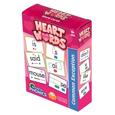 Junior Learning Rainbow Phonics Heart Words, 93 Word Cards at Tractor ...
