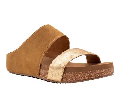 Volatile Women's Campfire Metallic Strap Slides, 9,Cognac at Tractor ...
