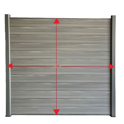 LH EP Complete Kit 6 ft. x 6 ft. Wood Grain Castle Gray WPC Composite ...