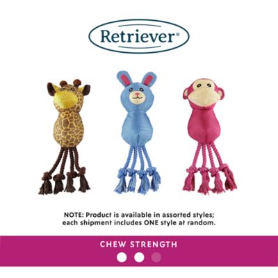 Retriever Tug-O-War Ballistic Animal Plush Dog Toy, Assorted Styles at ...