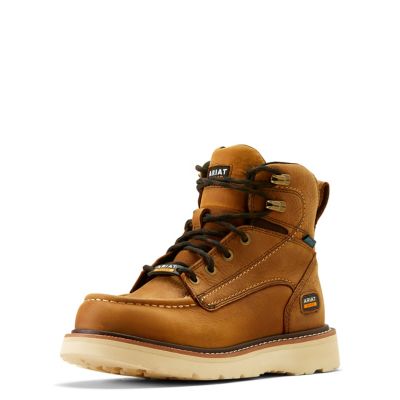 Ariat Women's Rebar Wedge Waterproof Moc Toe Work Boots, 7 B,Antique ...