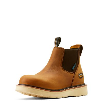 Ariat Women's Rebar Wedge Chelsea Waterproof Work Boots, 9 C,Antique ...