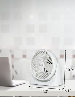 Black & Decker Turbo Desk Fan - Electric Portable 7 Inch Table Fan with ...