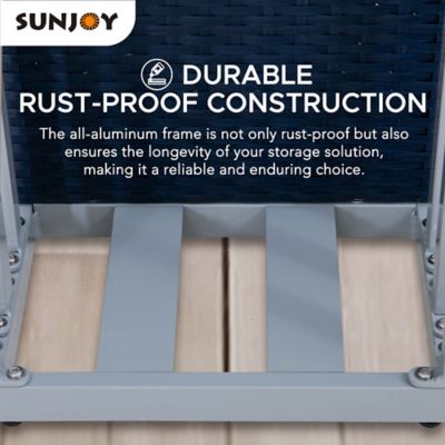 Sunjoy Rust-proof Aluminum Pool Float Storage Rack, 16 in., Navy at ...