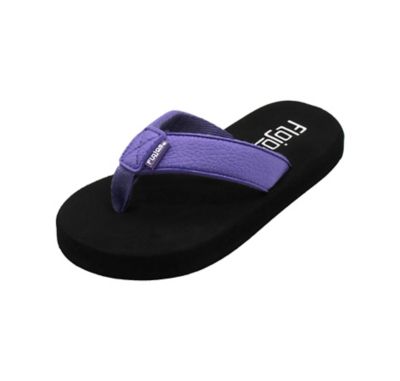Flojos Brody Kids Tumbled Eva Strap Lined Thick Rubber Sock and Sole, 4 ...
