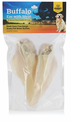 Advance Pet Product Water Buffalo Ear With Meat, 2 pc. Reselable Bag ...