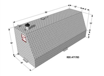 RDS 63 gal. Wedge Shaped Auxiliary Aluminum Fuel Tank at Tractor Supply Co